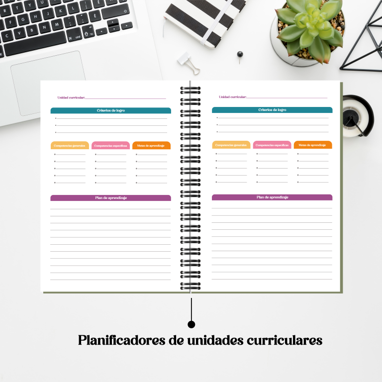 Agenda y planificador docente imprimible 2025 – Pinkademy Internacional